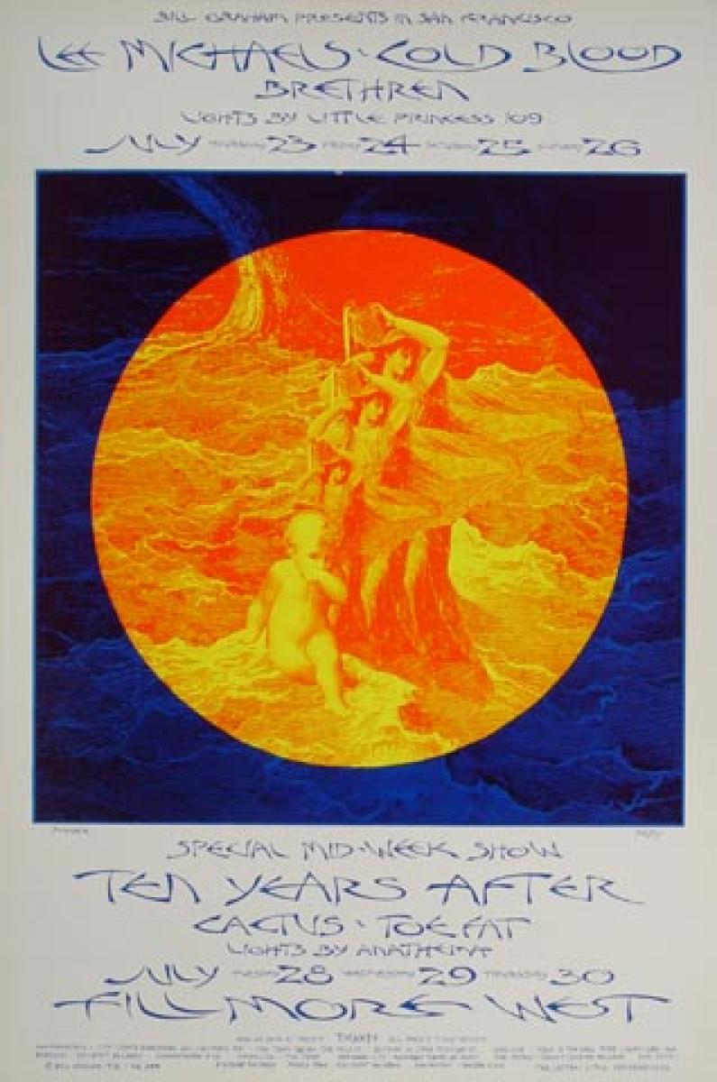 Lee Michaels Vintage Concert Handbill from Fillmore West, Jul 23, 1970 ...