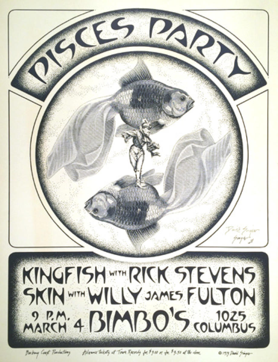 Kingfish Vintage Concert Poster from Bimbo's 365, Mar 4, 1973 at Wolfgang's