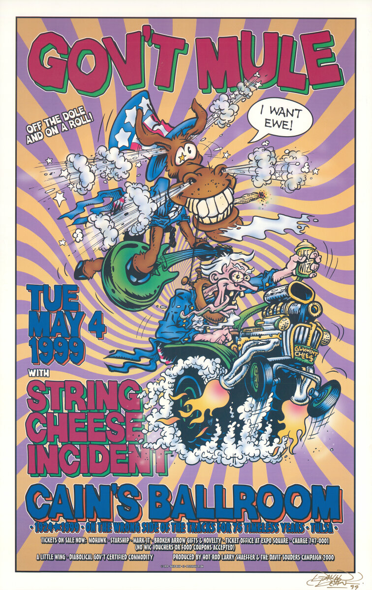 Gov't Mule Vintage Concert Poster from Cain's Ballroom, May 4, 1999 at ...