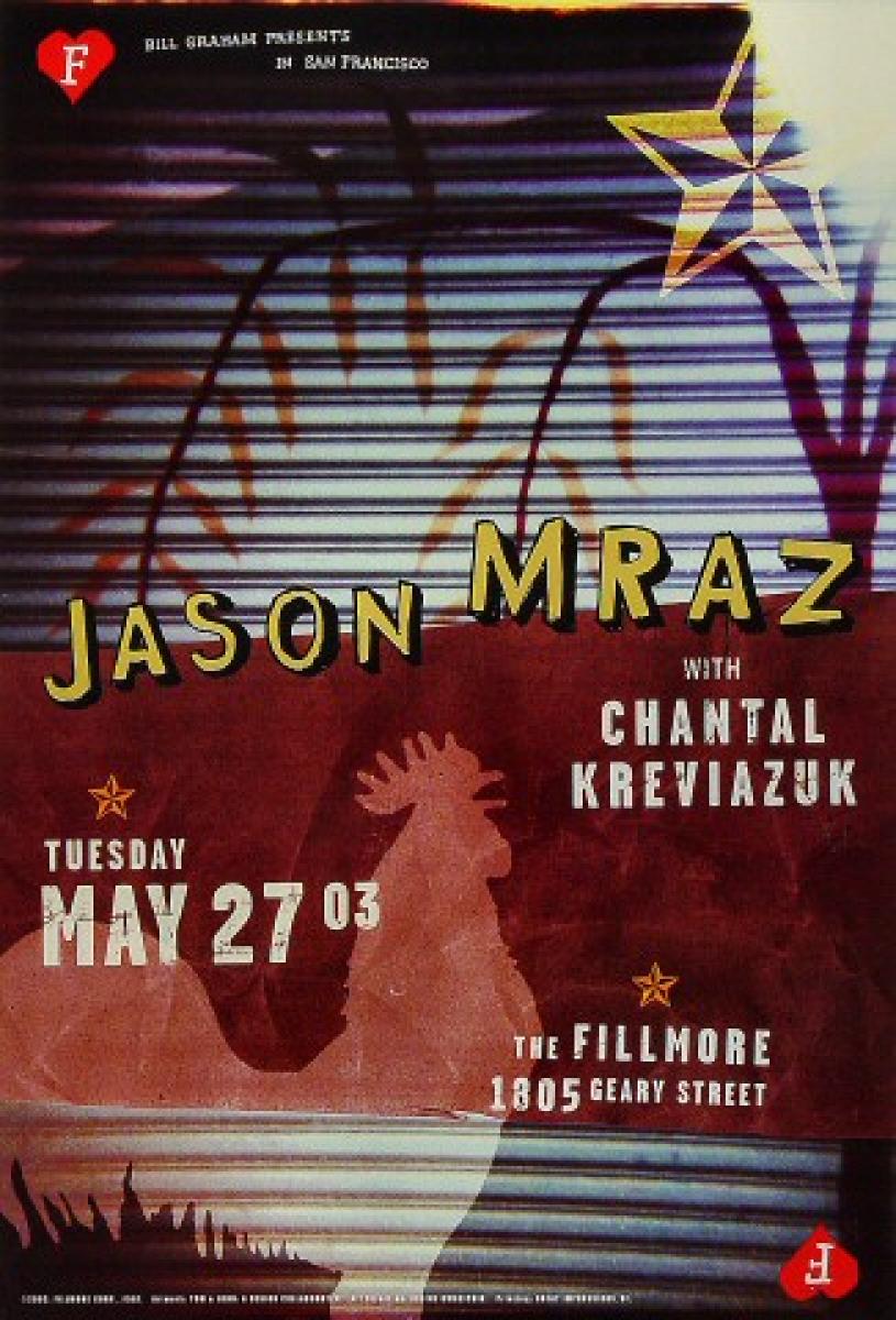 Jason Mraz Vintage Concert Poster from Fillmore Auditorium, May 27 ...