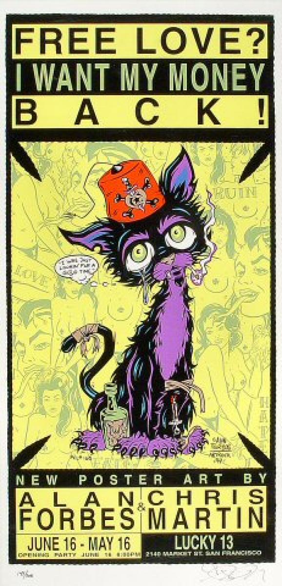 Alan Forbes Vintage Concert Poster from Lucky 13, Jun 16, 1997 at ...