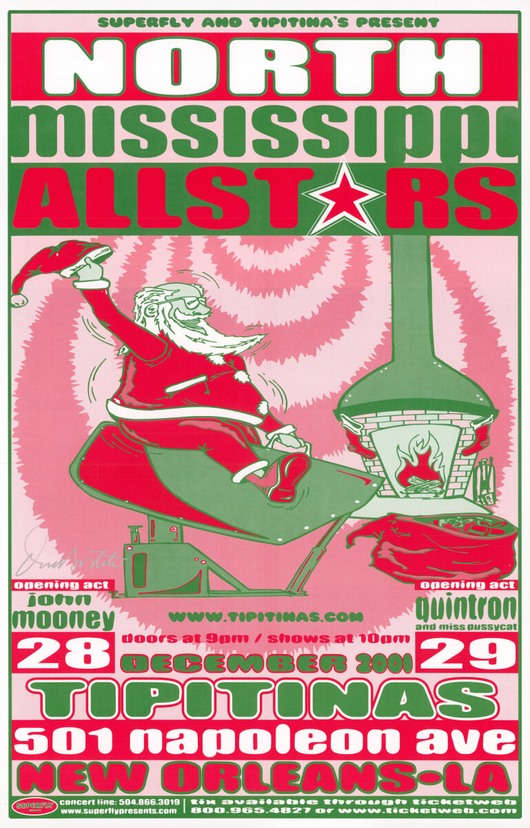 North Mississippi Allstars Vintage Concert Poster from Tipitinas, Dec ...