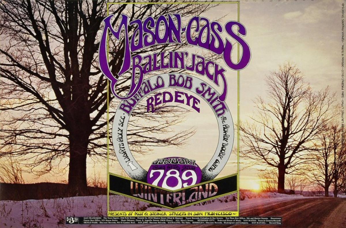 Dave Mason Vintage Concert Poster from Winterland, Jan 7, 1971 at ...