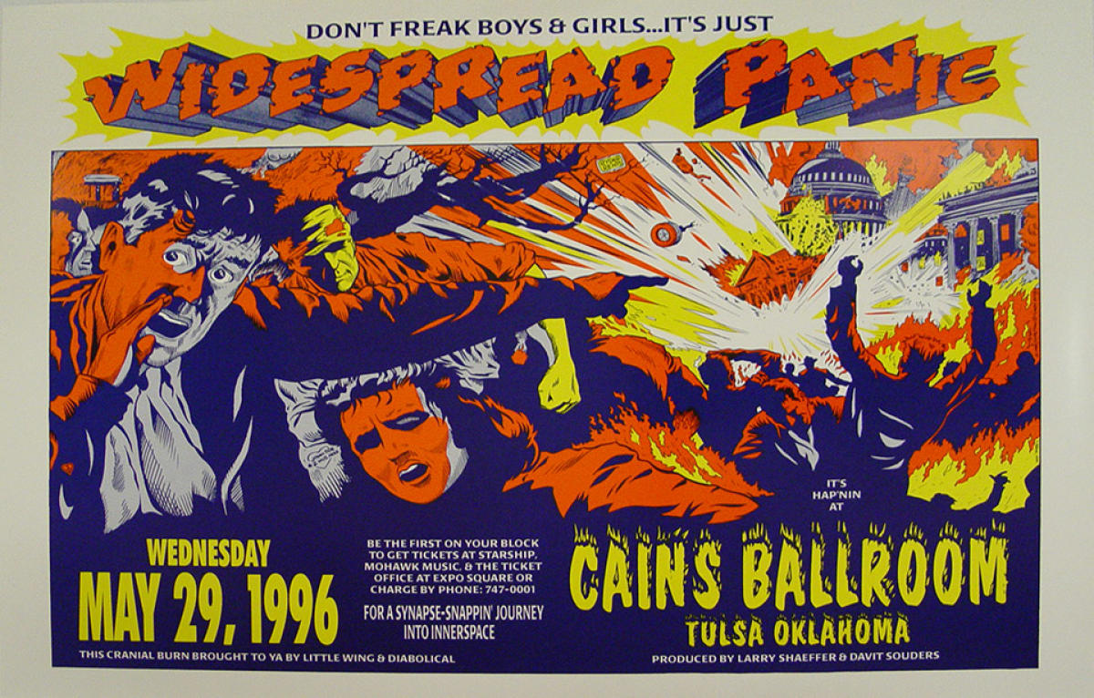 Widespread Panic Vintage Concert Poster from Cain's Ballroom, May 29 ...