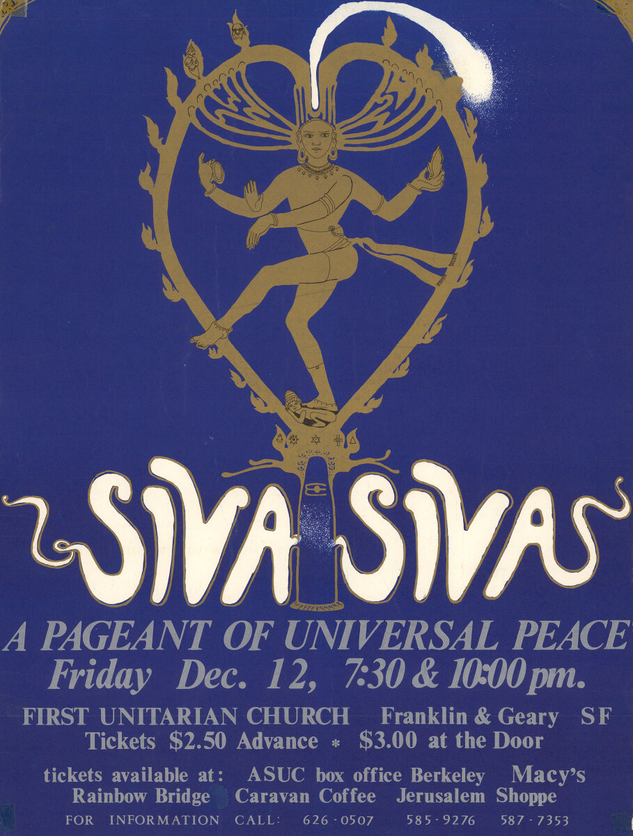 Siva Siva Vintage Concert Poster from First Unitarian Church, Dec 12 ...