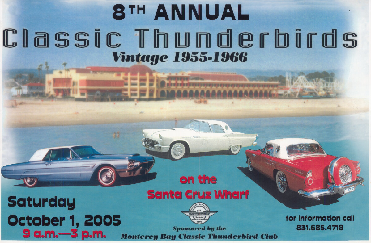 Classic Thunderbirds on the Wharf Vintage Concert Poster from Santa ...